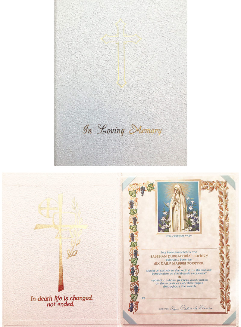 Mass Cards - Hard Cover - Salesian Mass Cards