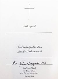 Salesian Catholic Mass Cards - Available Online