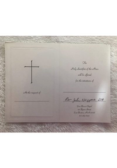 Catholic Mass Cards - Salesian Mass Cards